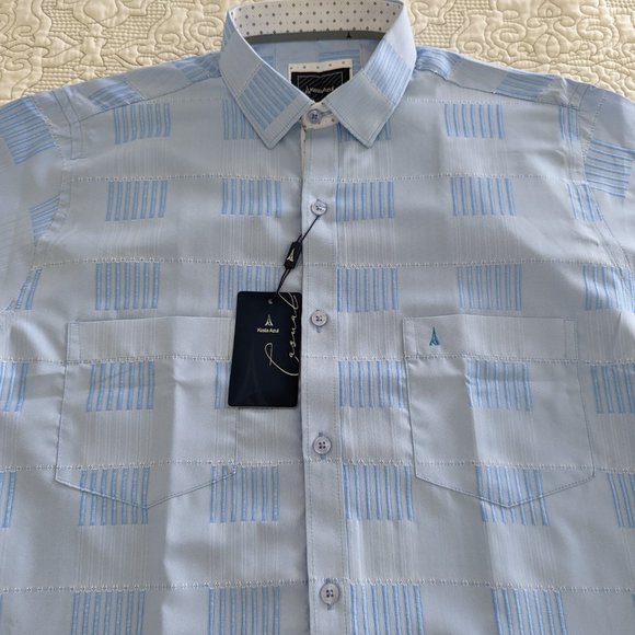 Kosta Azul | Shirts | New Kosta Azul Ocean Blue Casual Buttondown Short ...